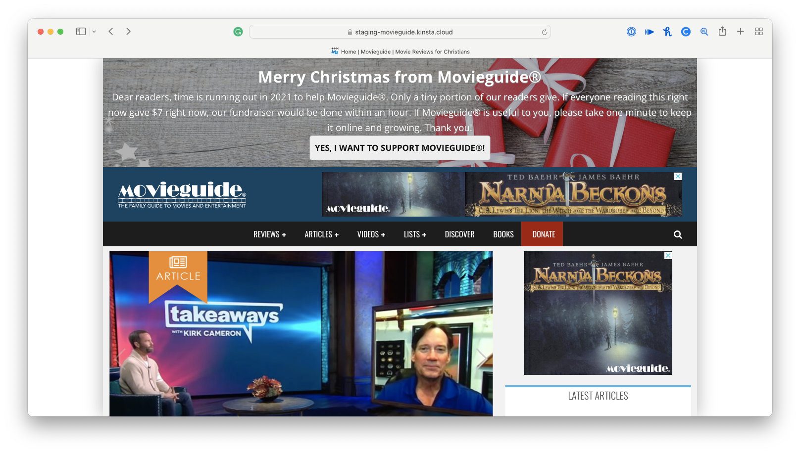 Website Branding Sponsorship | Movieguide | Movie Reviews for Christians